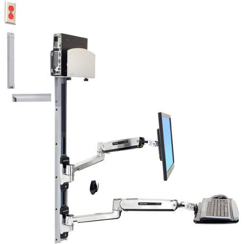 Ergotron Wall Mount Track for CPU, Flat Panel Display, Keyboard, Mouse ...