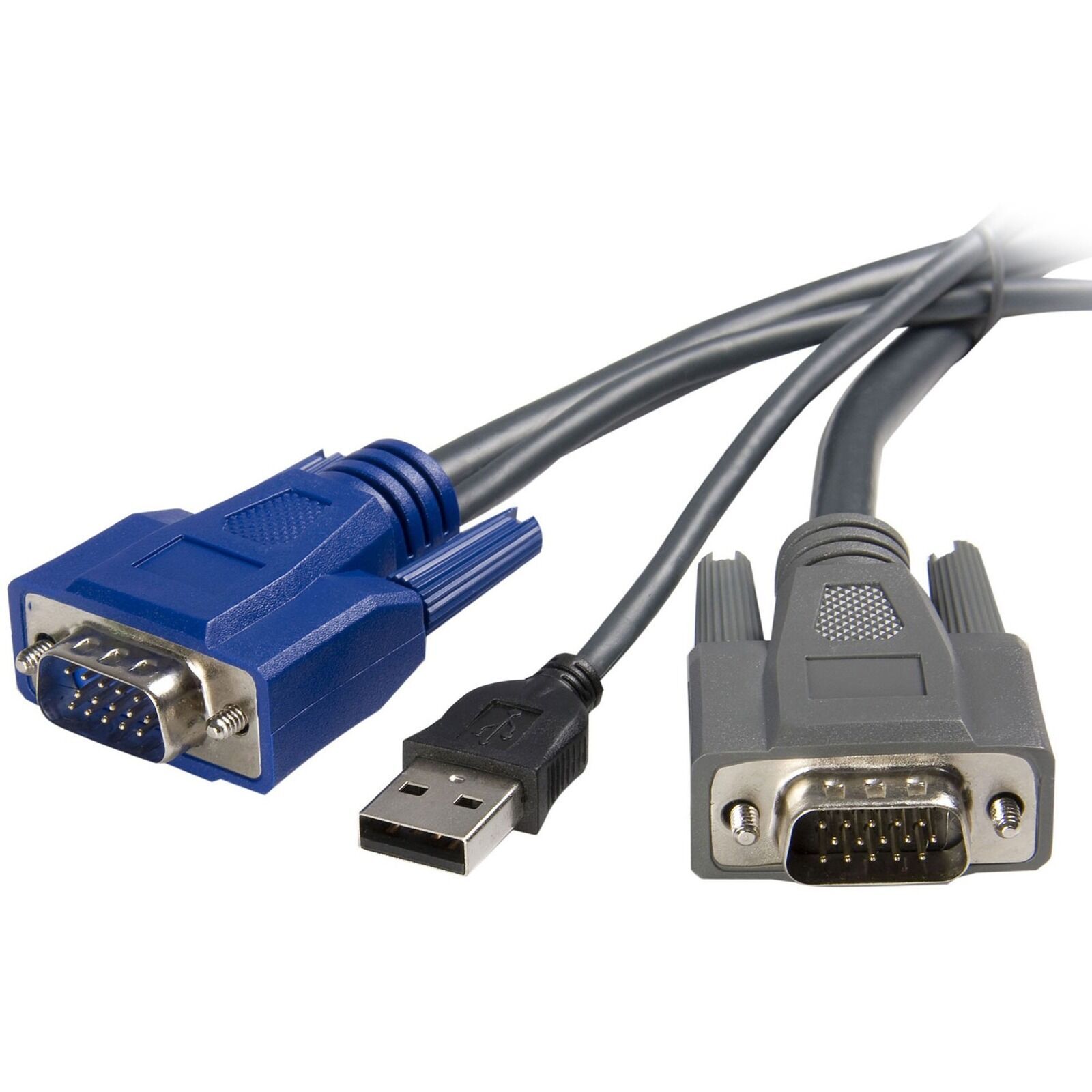 StarTech.com 10 ft Ultra-Thin USB VGA 2-in-1 KVM Cable - Connect VGA ...