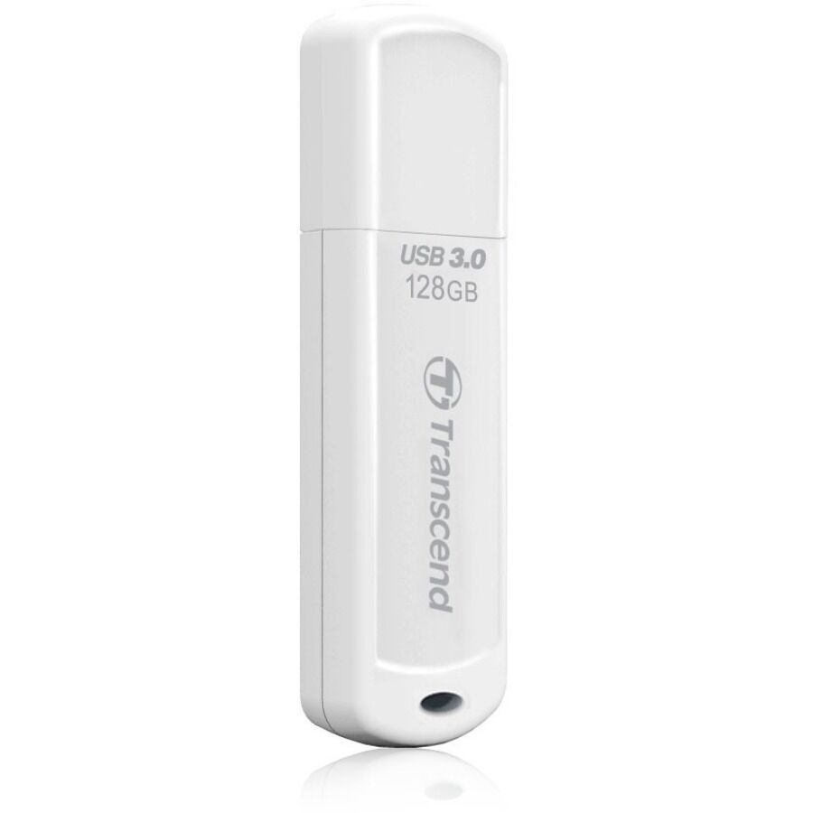 Transcend JetFlash 730 128 GB USB 3.0 Flash Drive - White