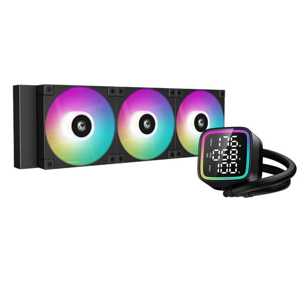DeepCool LD360 Liquid Cooler 360mm 5th Gen Pump 3400 RPM AIO Real-time ...